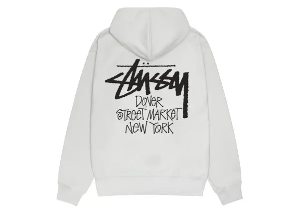 StüSsy X Dover Street Market New York Hoodie - Fog Grey | Editorialist